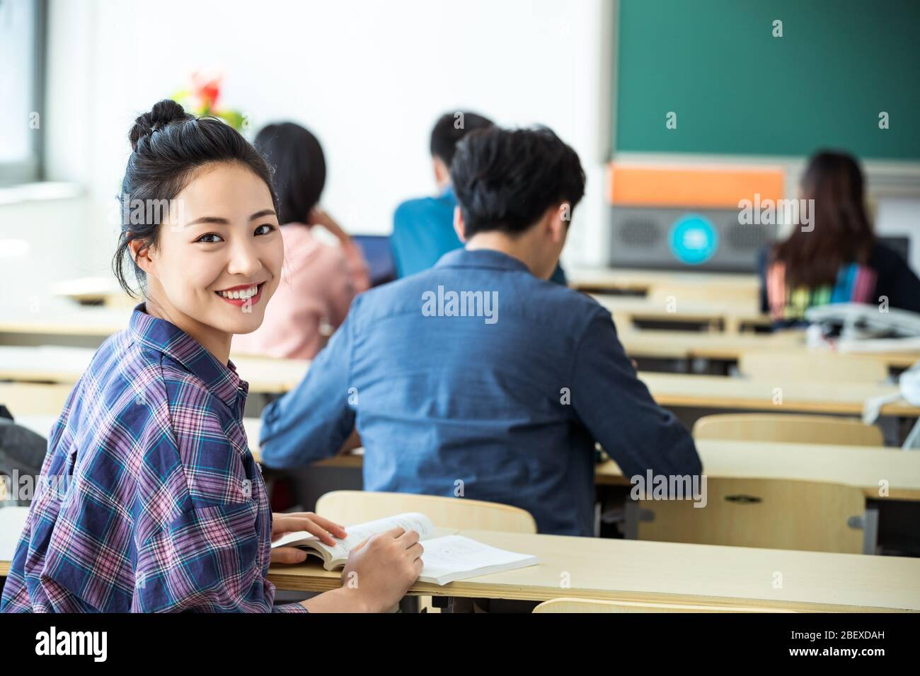 College students' classroom in class Stock Photo - Alamy