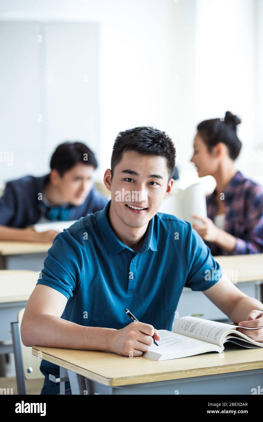 College students' classroom learning Stock Photo - Alamy