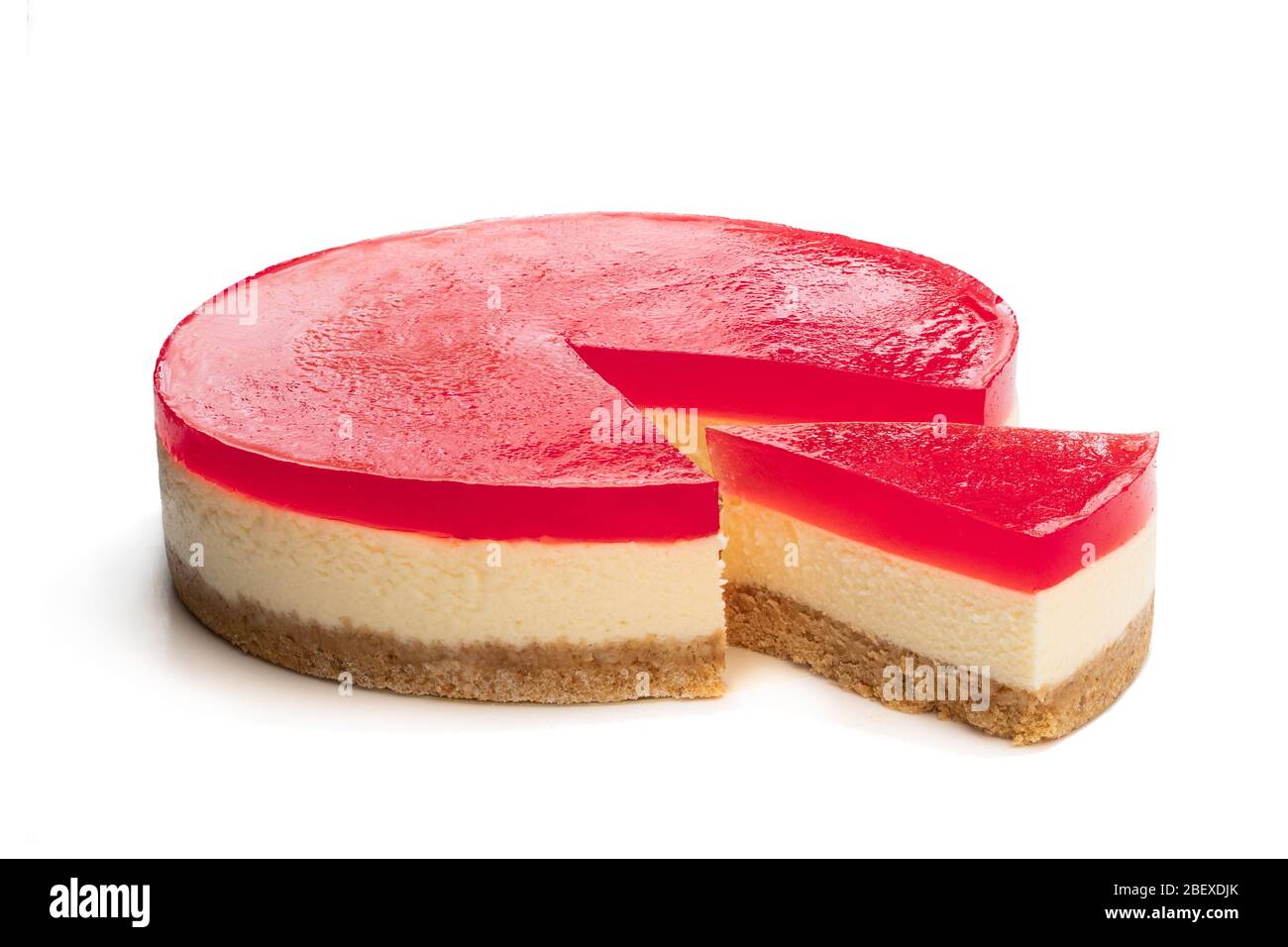 Raspberry layered cheese cake Cut Out Stock Images & Pictures - Alamy
