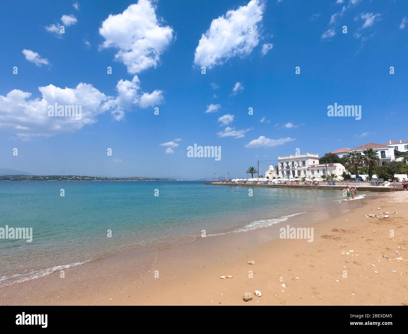beach on the island of Spetses in Greece Stock Photo - Alamy