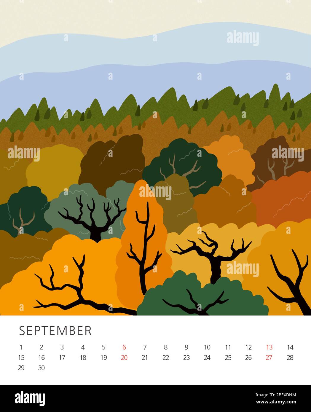 Calendar scene Stock Vector Images - Alamy