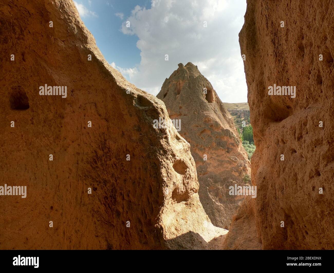 carved cave homes in cappadocia desert Stock Photo - Alamy