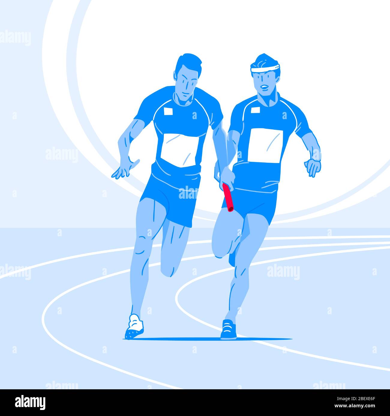 Relay race runner illustration hi-res stock photography and images - Alamy
