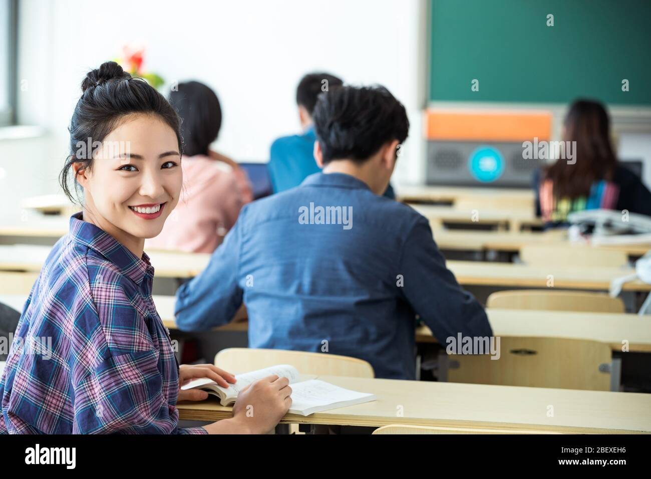 College students' classroom in class Stock Photo - Alamy