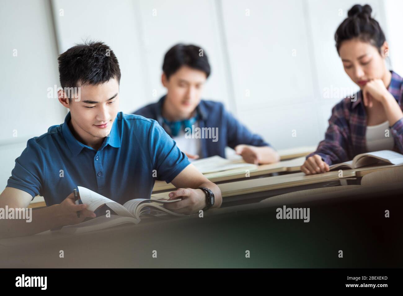 College students' classroom learning Stock Photo - Alamy