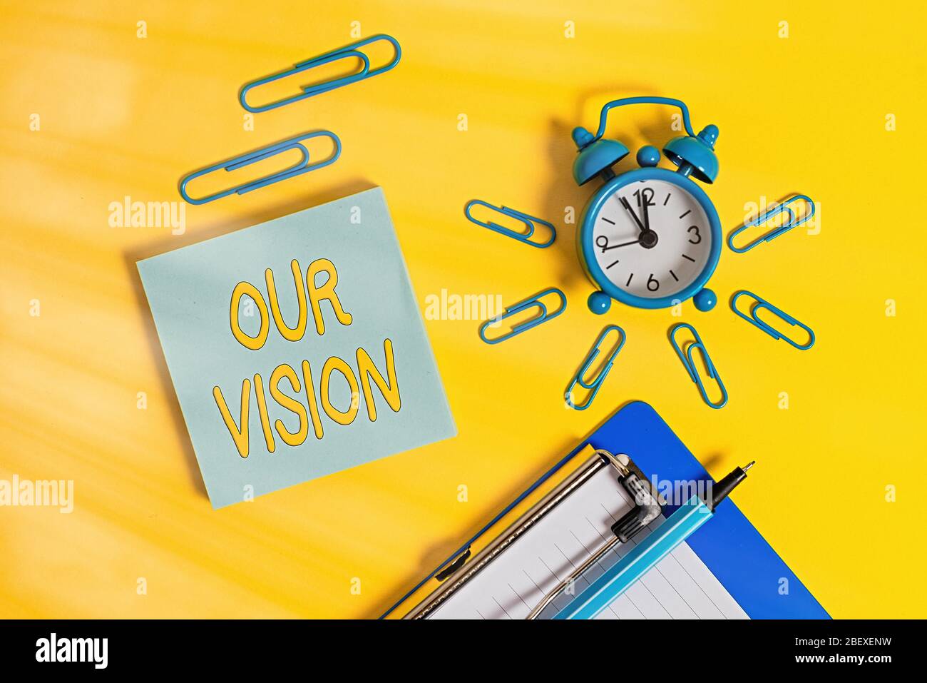 Handwriting text writing Our Vision. Conceptual photo serves as clear ...