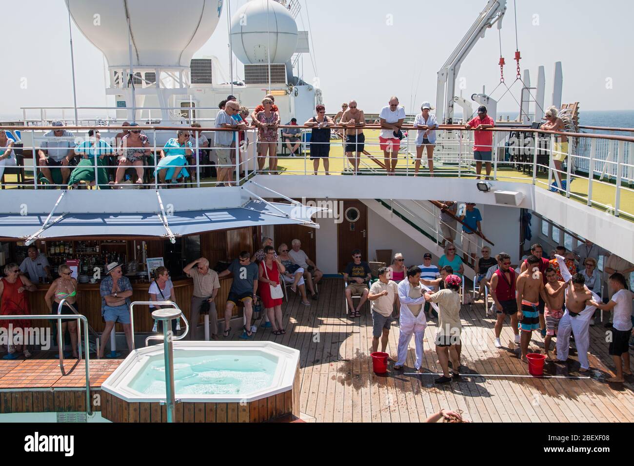 Crewmembers from cruise ship hi-res stock photography and images - Alamy