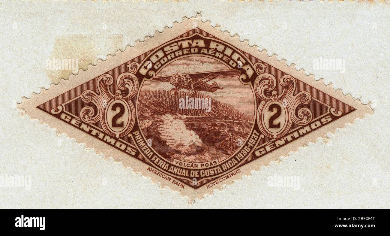 1937 Costa Rica stamp Stock Photo - Alamy