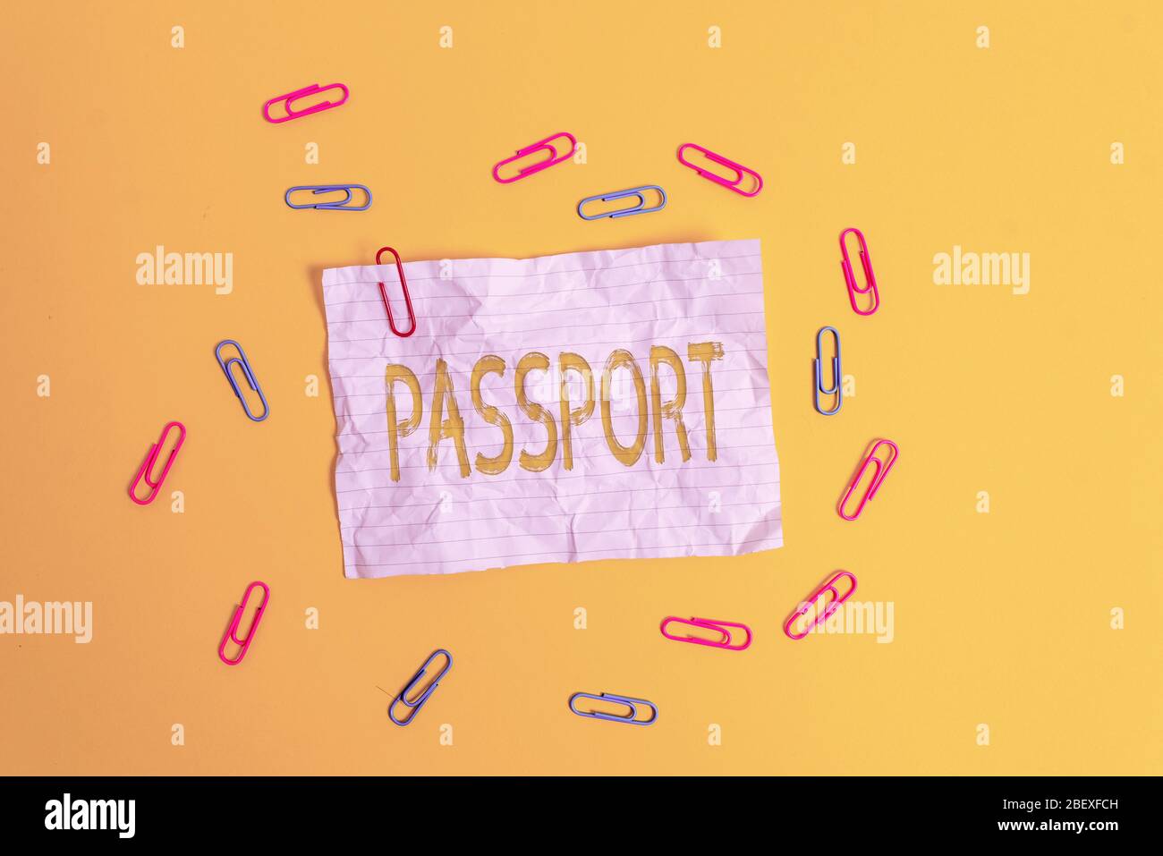 Handwriting text Passport. Conceptual photo official document issued by ...