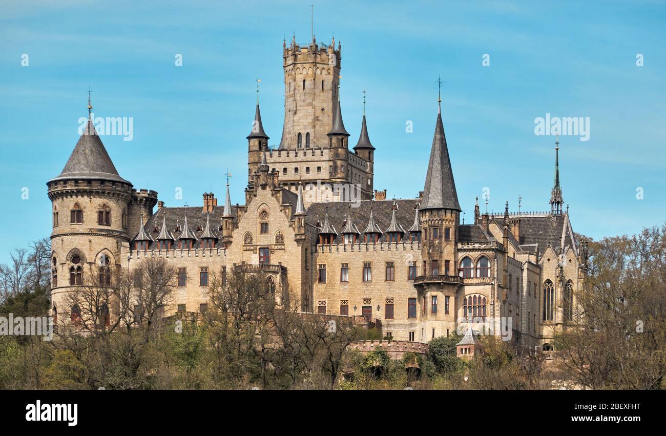 Nordstemmen, Germany, April 15, 2020: View of Marienburg Castle in ...