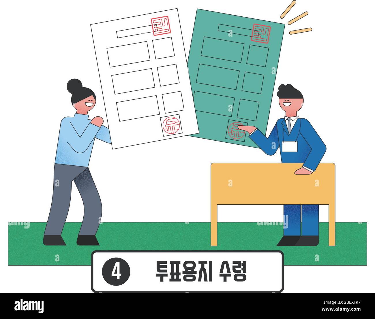Voting and Election concept, Voting process illustration 004 Stock ...