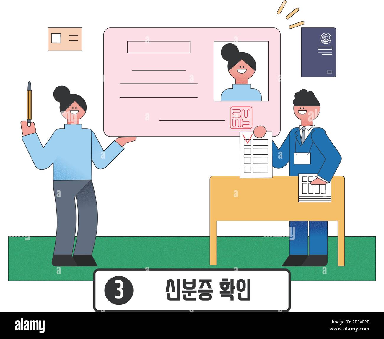 Voting and Election concept, Voting process illustration 003 Stock ...