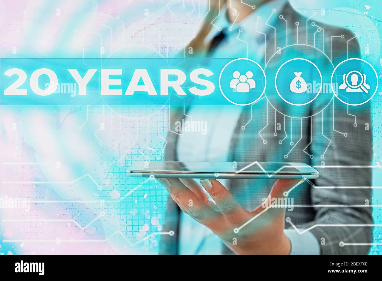 Conceptual hand writing showing 20 Years. Concept meaning Remembering ...