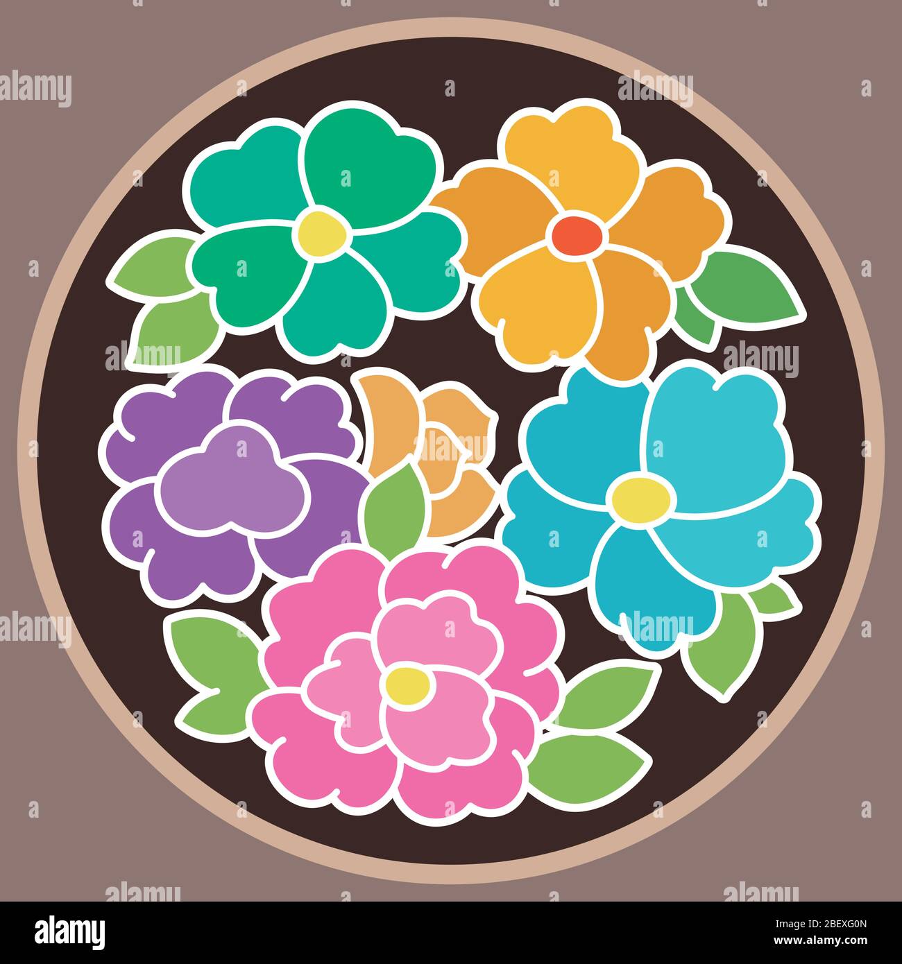 Korean painting lotus hi-res stock photography and images - Alamy