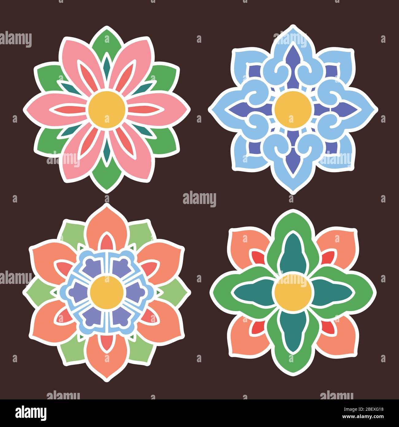 the Korean traditional pattern illustration 083 Stock Vector Image ...