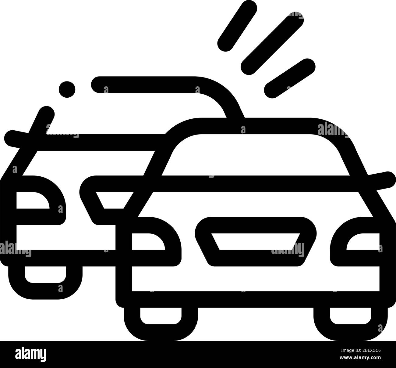 overtaking previous car icon vector outline illustration Stock Vector ...