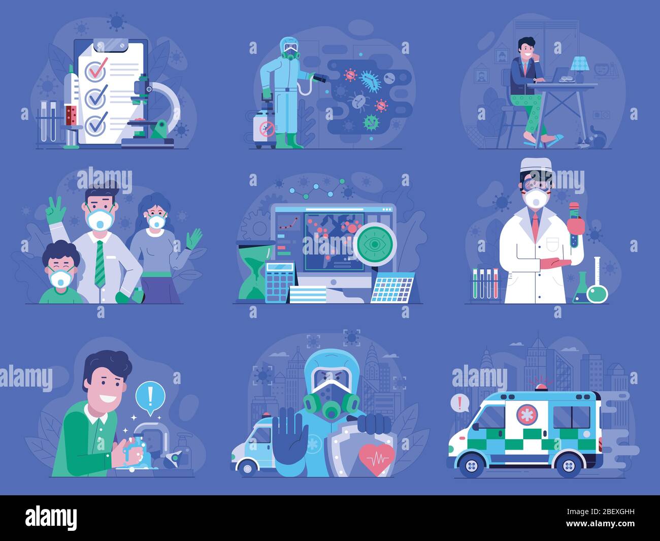 Corona Virus World Pandemic UI Icons Set Stock Vector Image & Art - Alamy