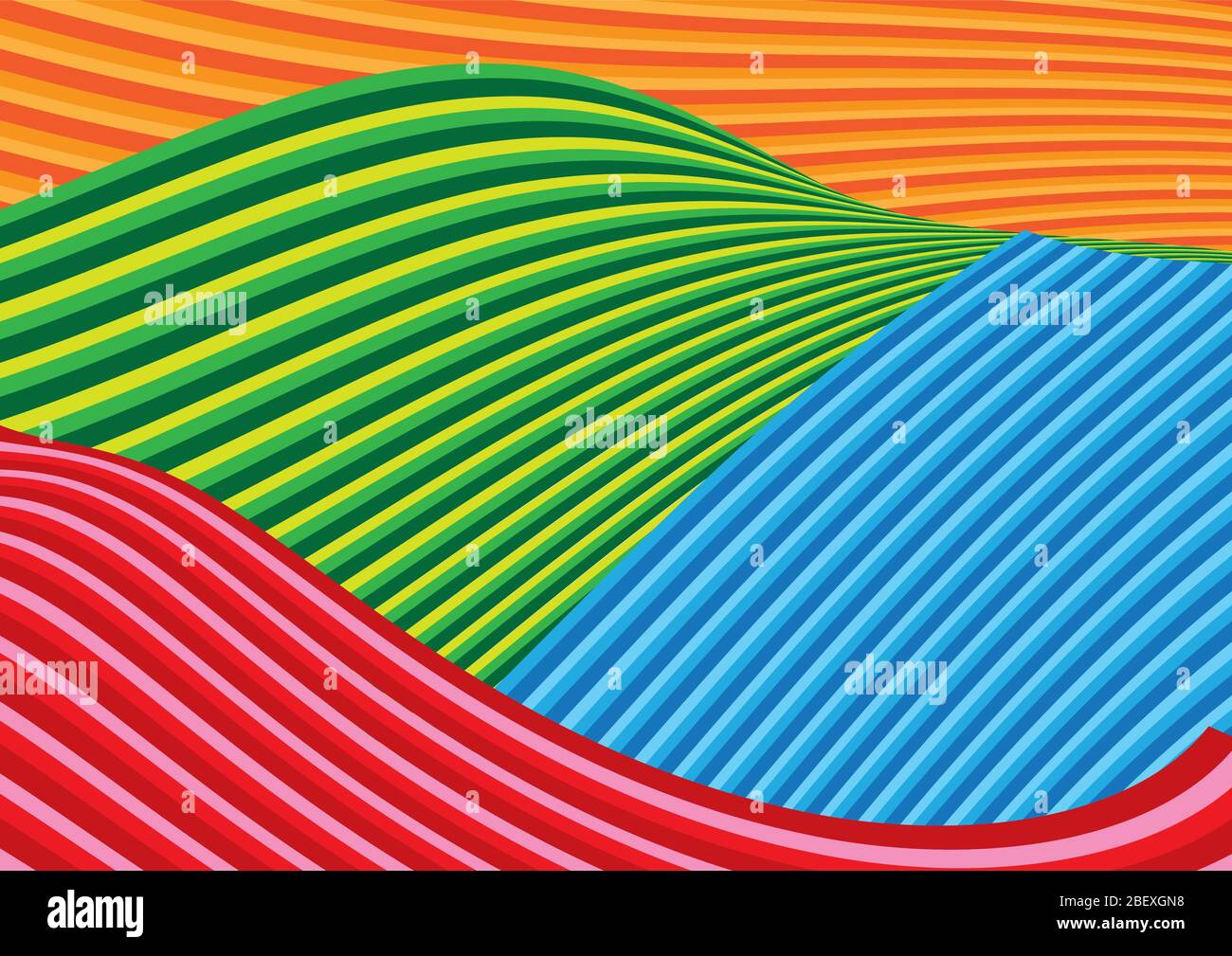 Vector illustration of colorful wave curve background Stock Vector ...