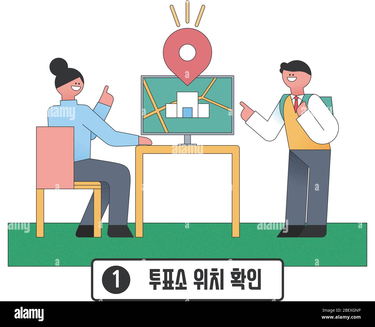 Voting and Election concept, Voting process illustration 001 Stock ...