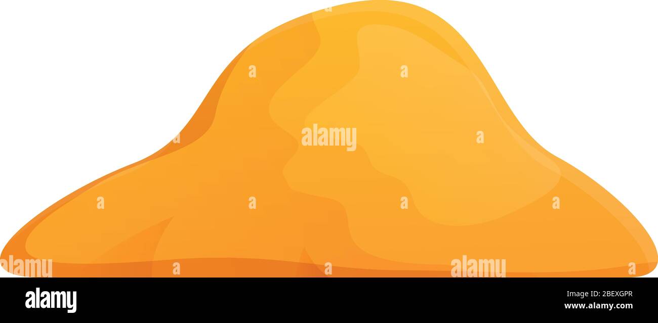 Pile sand construction icon. Cartoon of pile sand construction vector ...