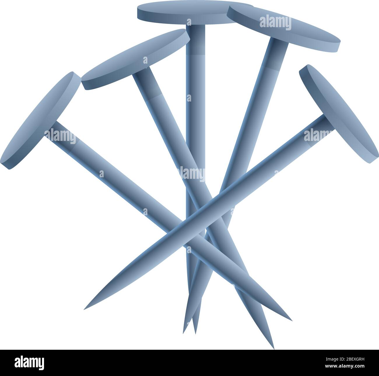 Metal nails icon. Cartoon of metal nails vector icon for web design ...