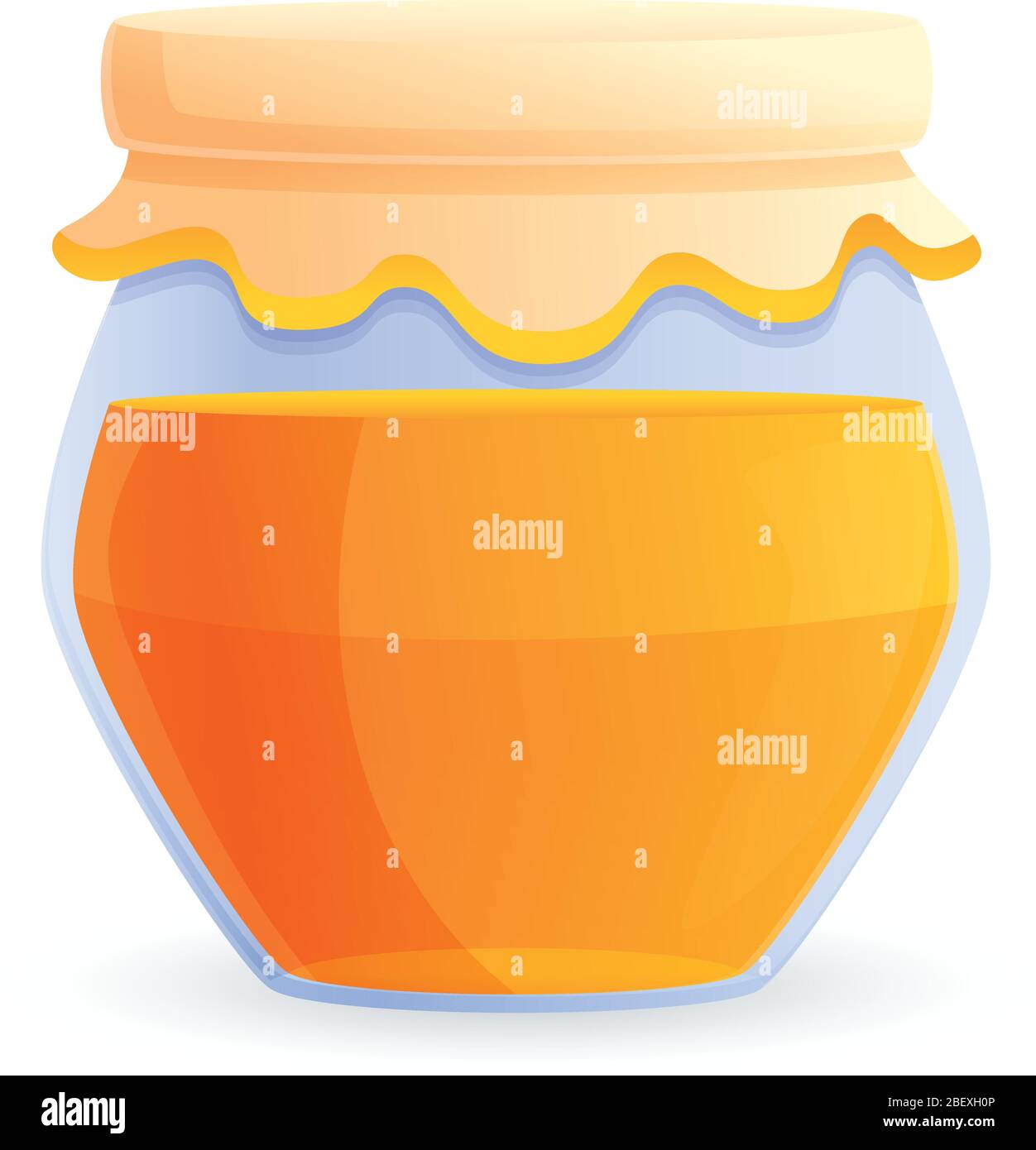 Honey jar icon. Cartoon of honey jar vector icon for web design ...