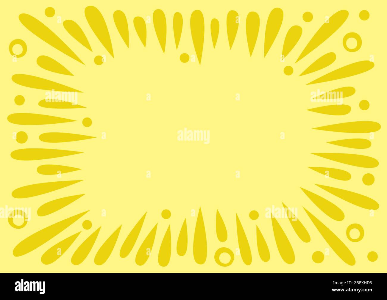 Yellow border background with circle and dots. Layout design for ...