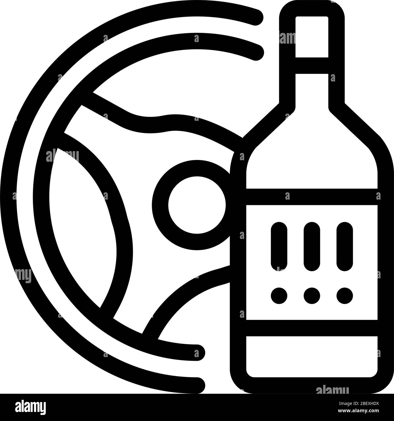 drunk driving icon vector outline illustration Stock Vector Image & Art ...