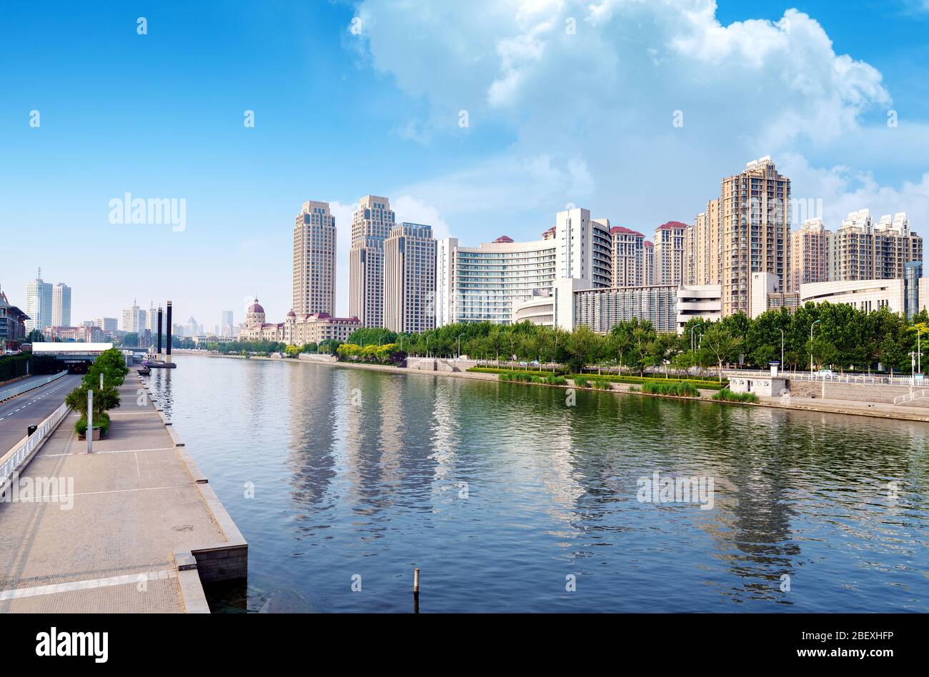 Urban architectural landscape in Tianjin, China Stock Photo - Alamy