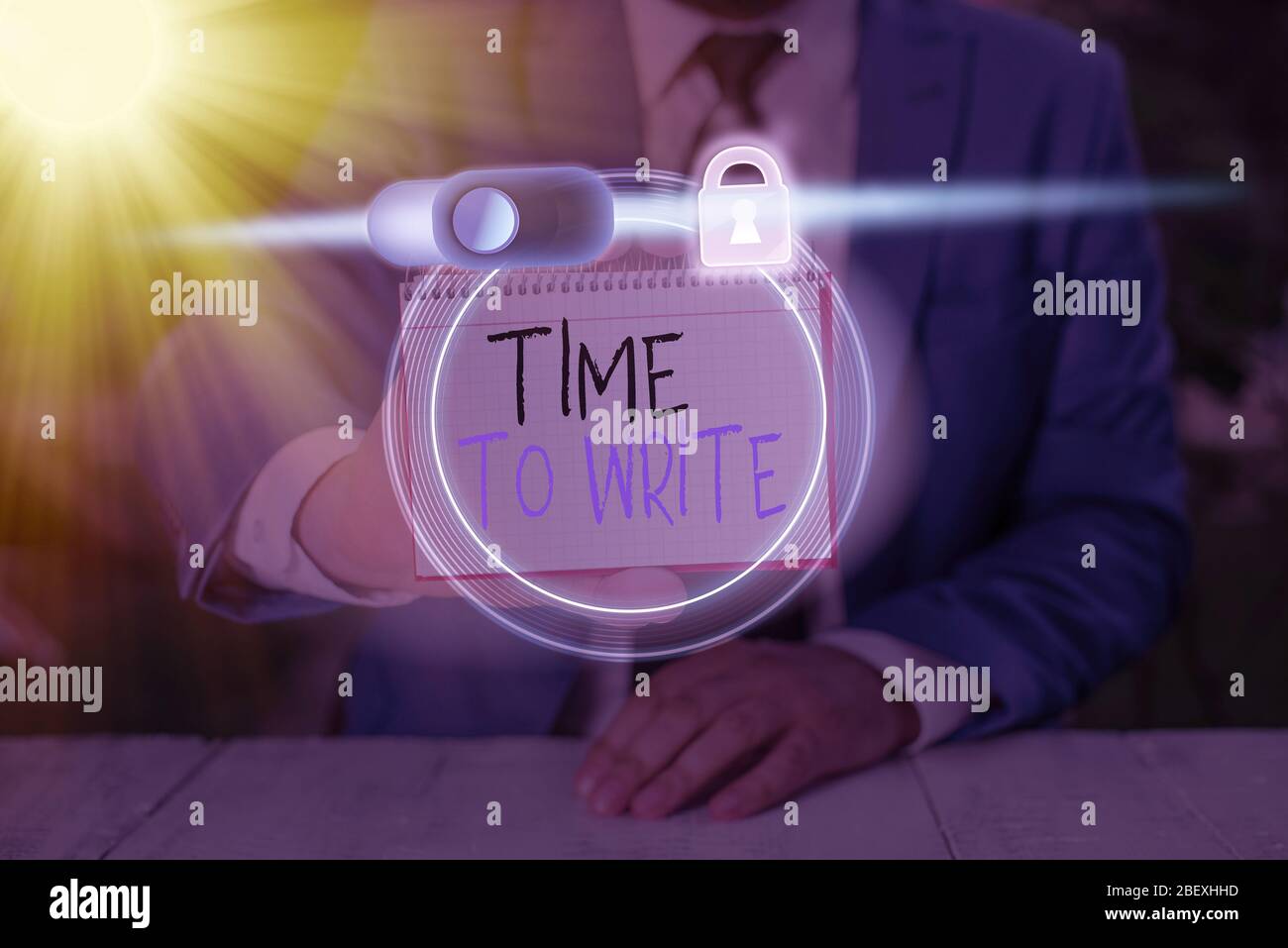 Text sign showing Time To Write. Business photo showcasing to record ...