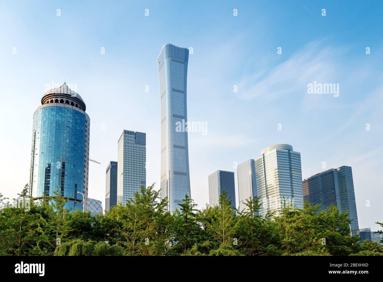 High-rise buildings in the financial district of the city, Beijing ...