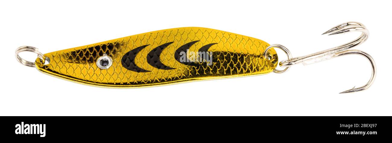 spinner lures for fishing isolated on white background, with clipping ...