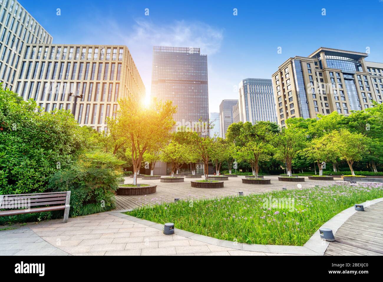 The modern architecture of Hangzhou Qianjiang New City CBD, Zhejiang ...