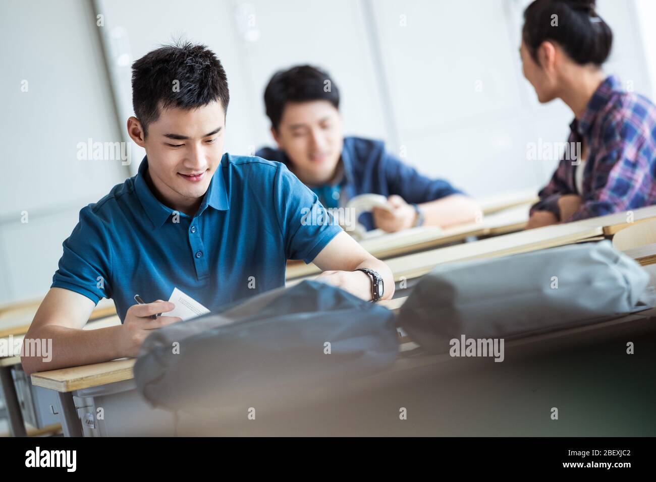 College students' classroom learning Stock Photo - Alamy