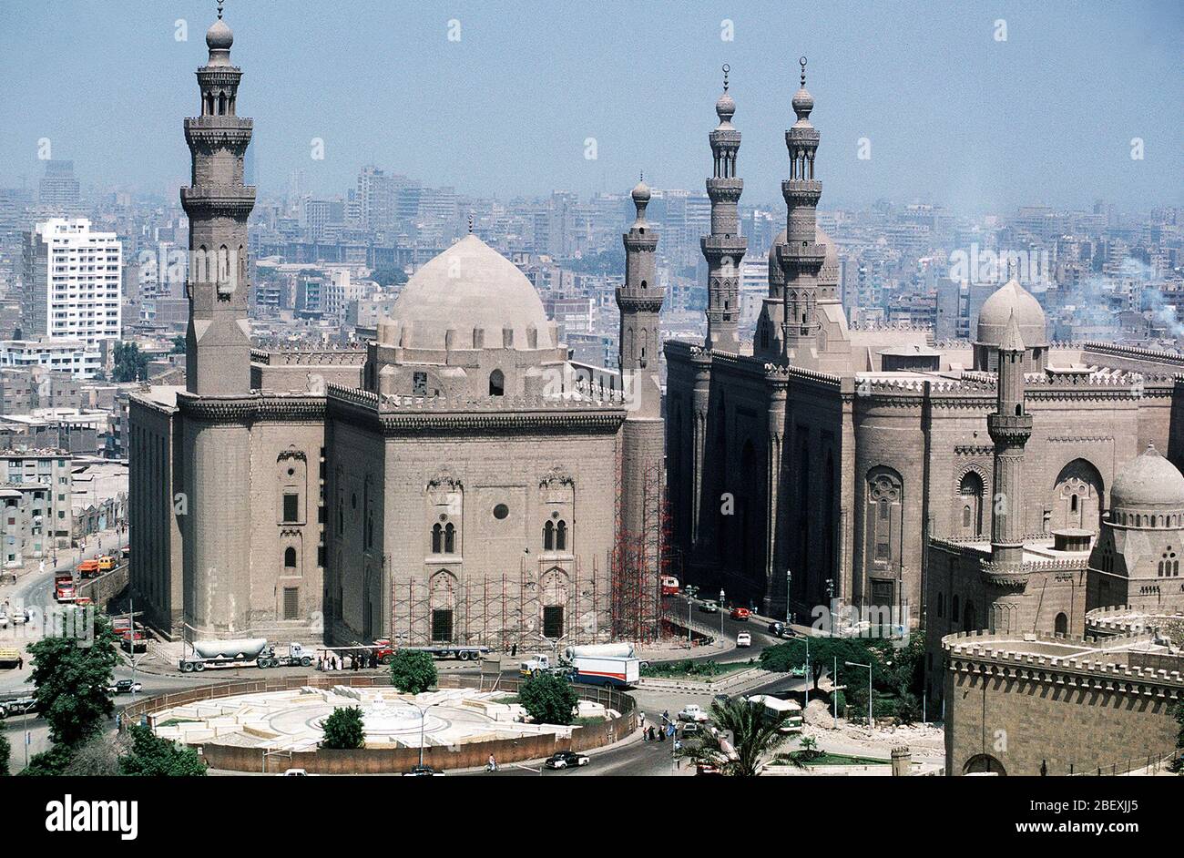 The Al Azhar Mosque, built in 969 AD, in downtown Cairo. Exact Date ...