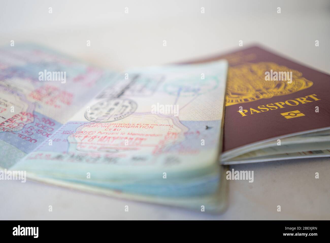 Passport pages open hi-res stock photography and images - Alamy