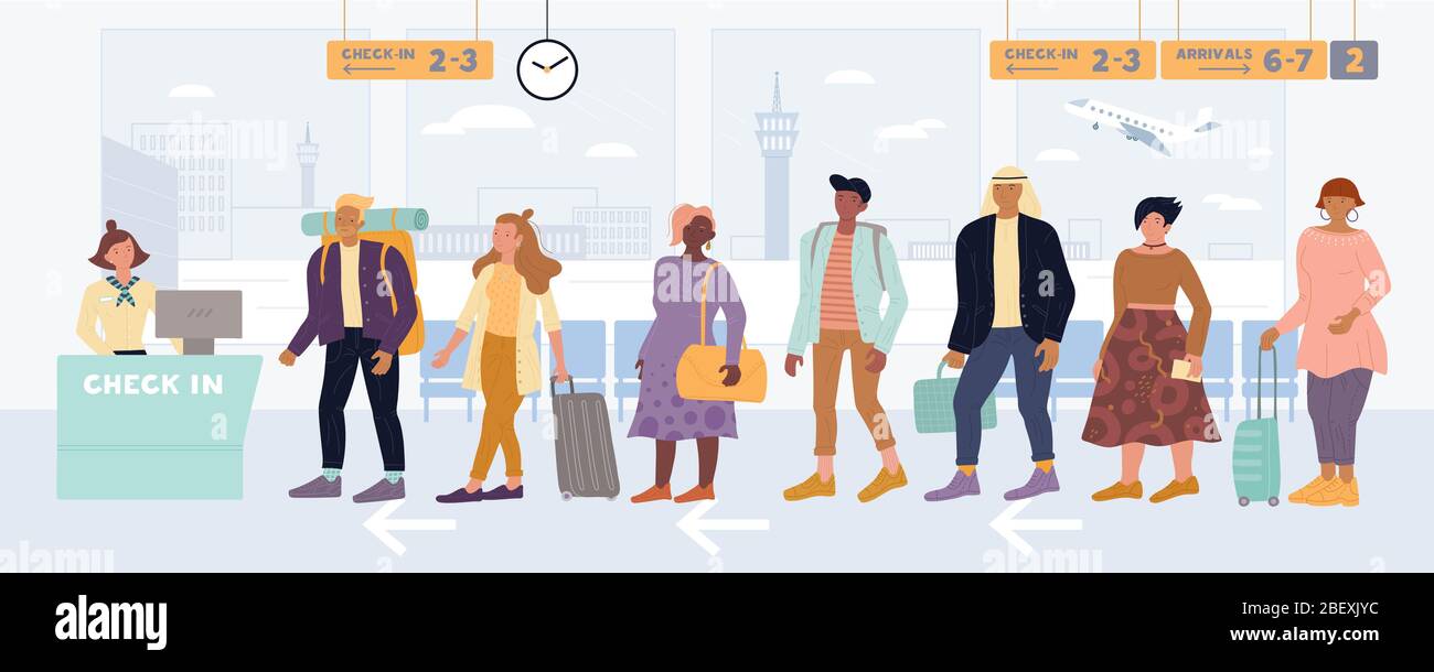 Check in luggage drop off Stock Vector Images - Alamy