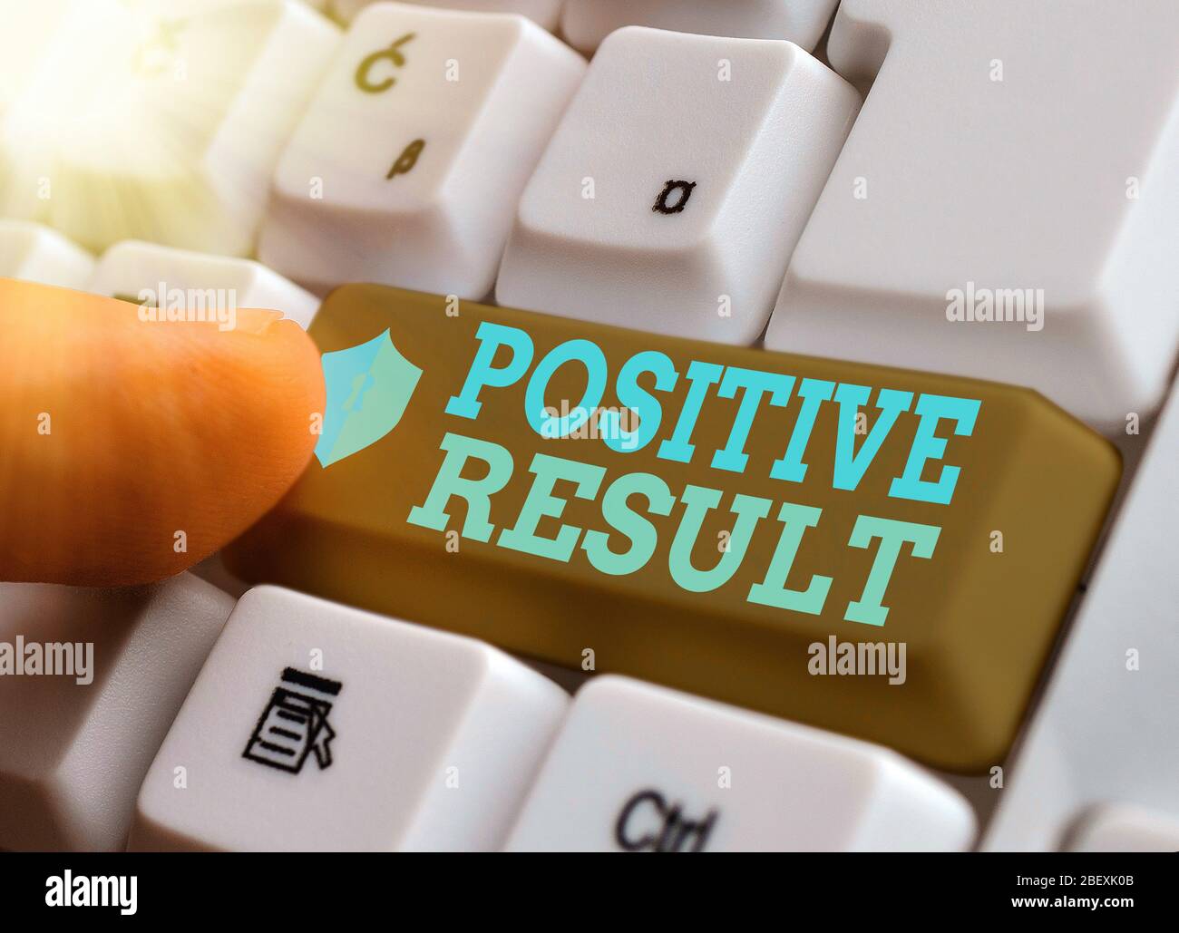 Writing note showing Positive Result. Business concept for shows that ...