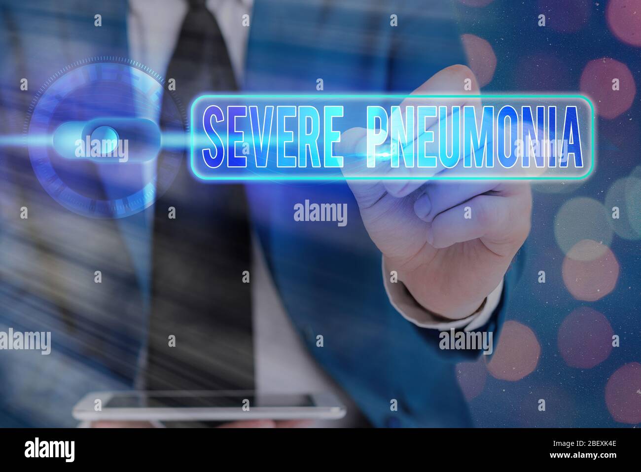 Writing note showing Severe Pneumonia. Business concept for acute ...