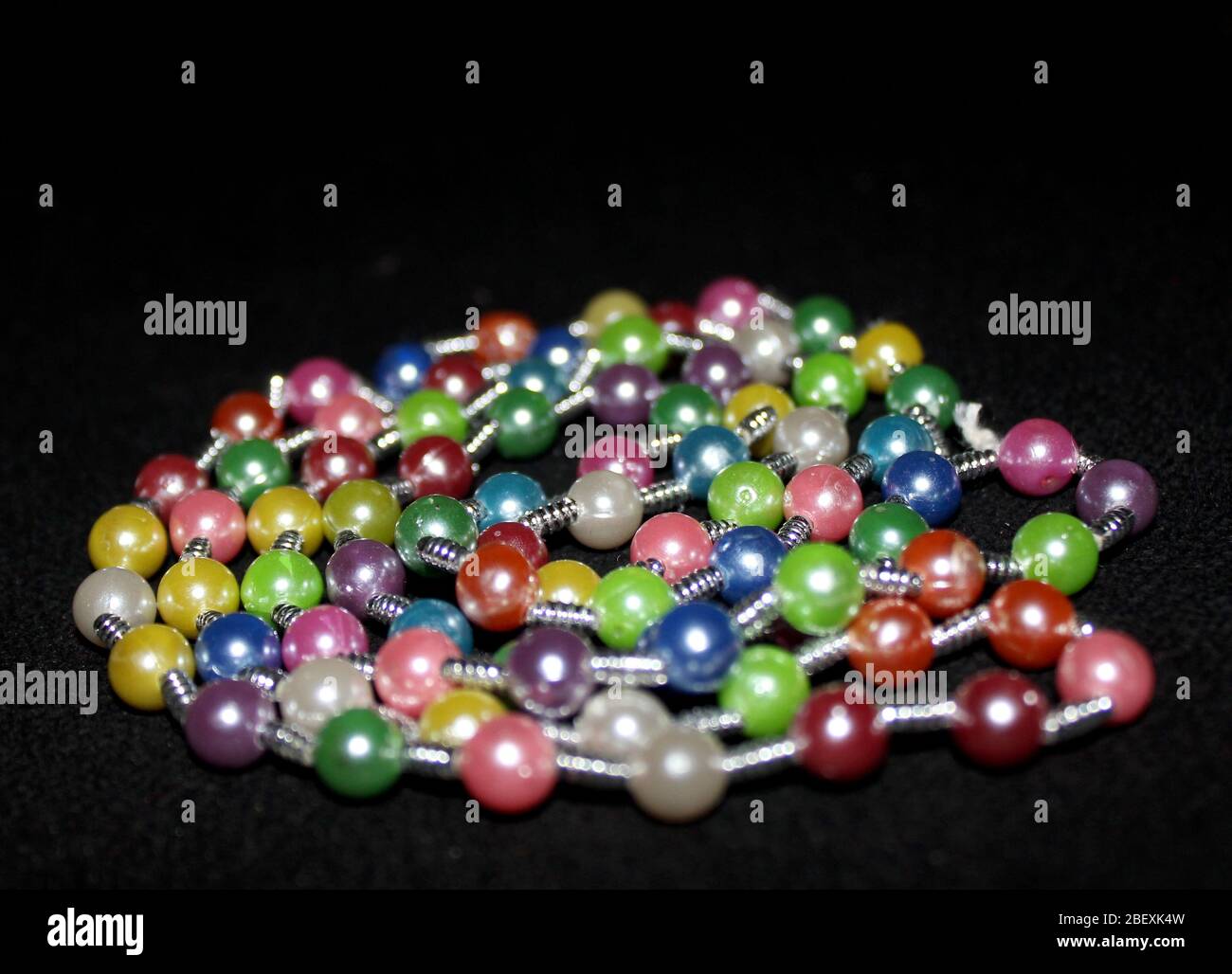 colorful Pearl strings abstract, background row of pearl ornaments on ...