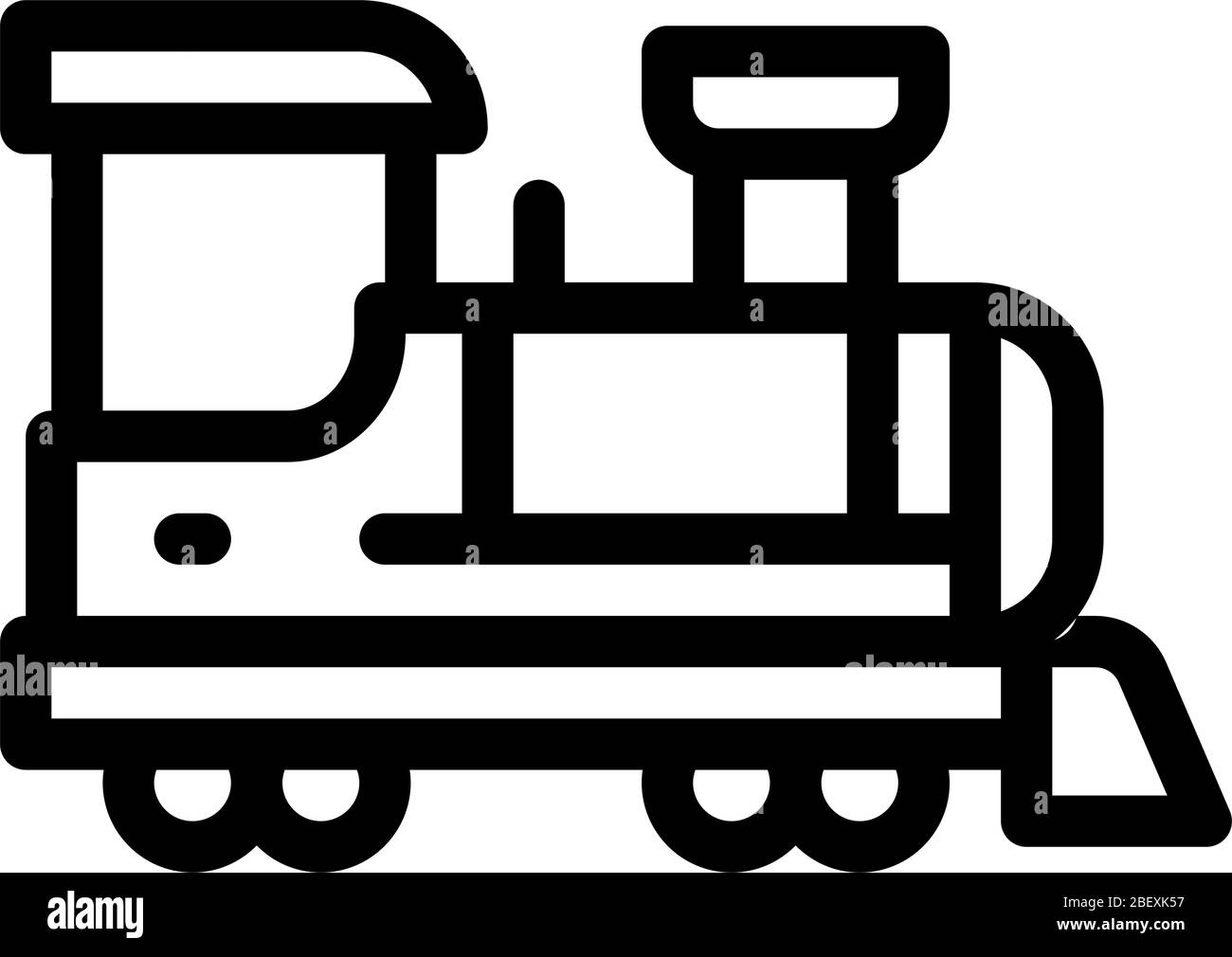 children train icon vector outline illustration Stock Vector Image ...