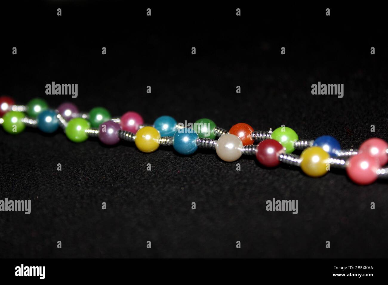 colorful Pearl strings abstract, background row of pearl ornaments on ...