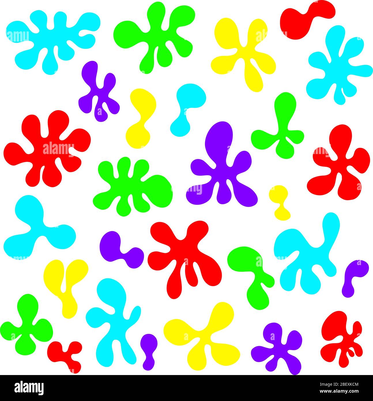 Collection of Vector Ink or Paint Blobs and Splatters Stock Vector ...