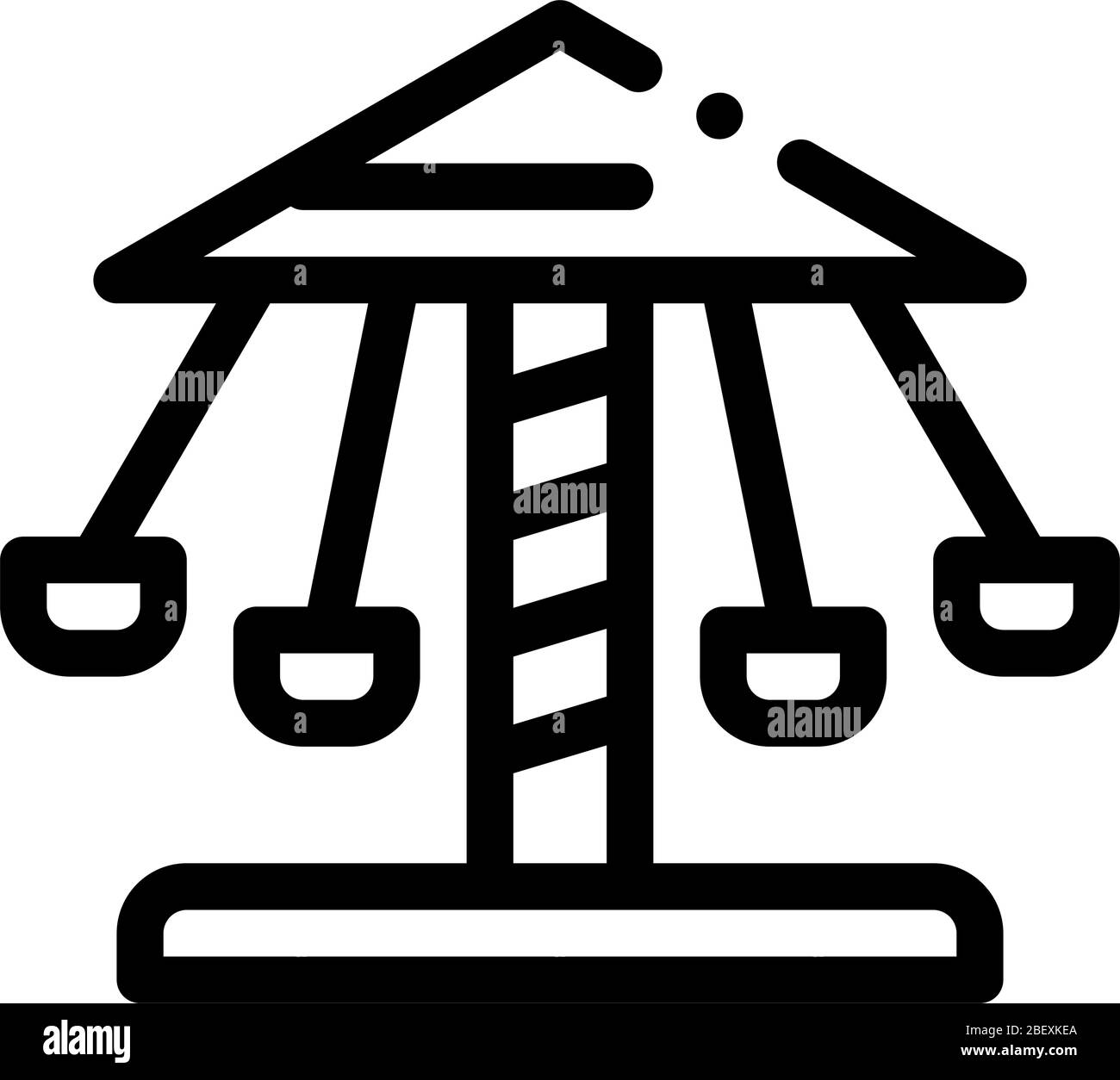 children carousel icon vector outline illustration Stock Vector Image ...