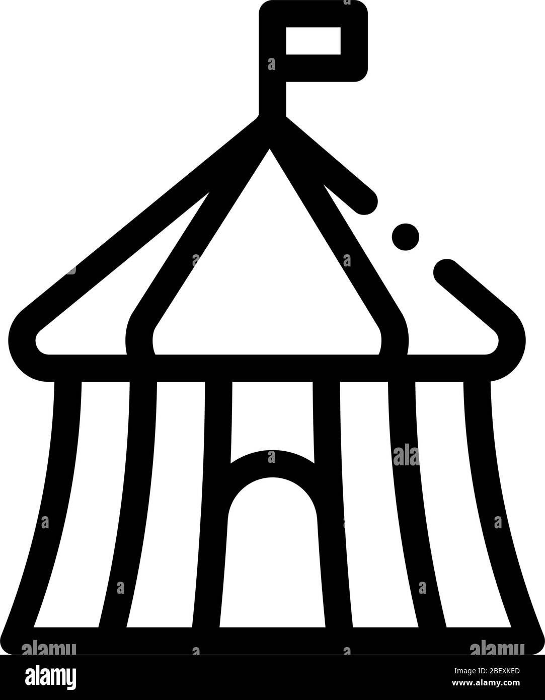 circus outside view icon vector outline illustration Stock Vector Image ...