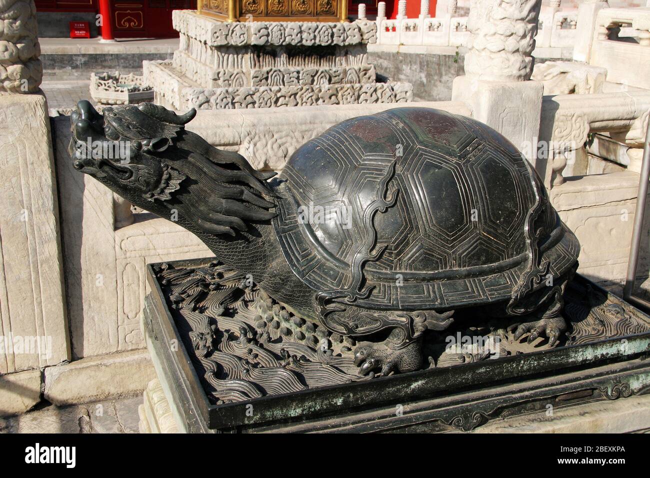 Copper tortoise in front of the Palace Museum Stock Photo - Alamy