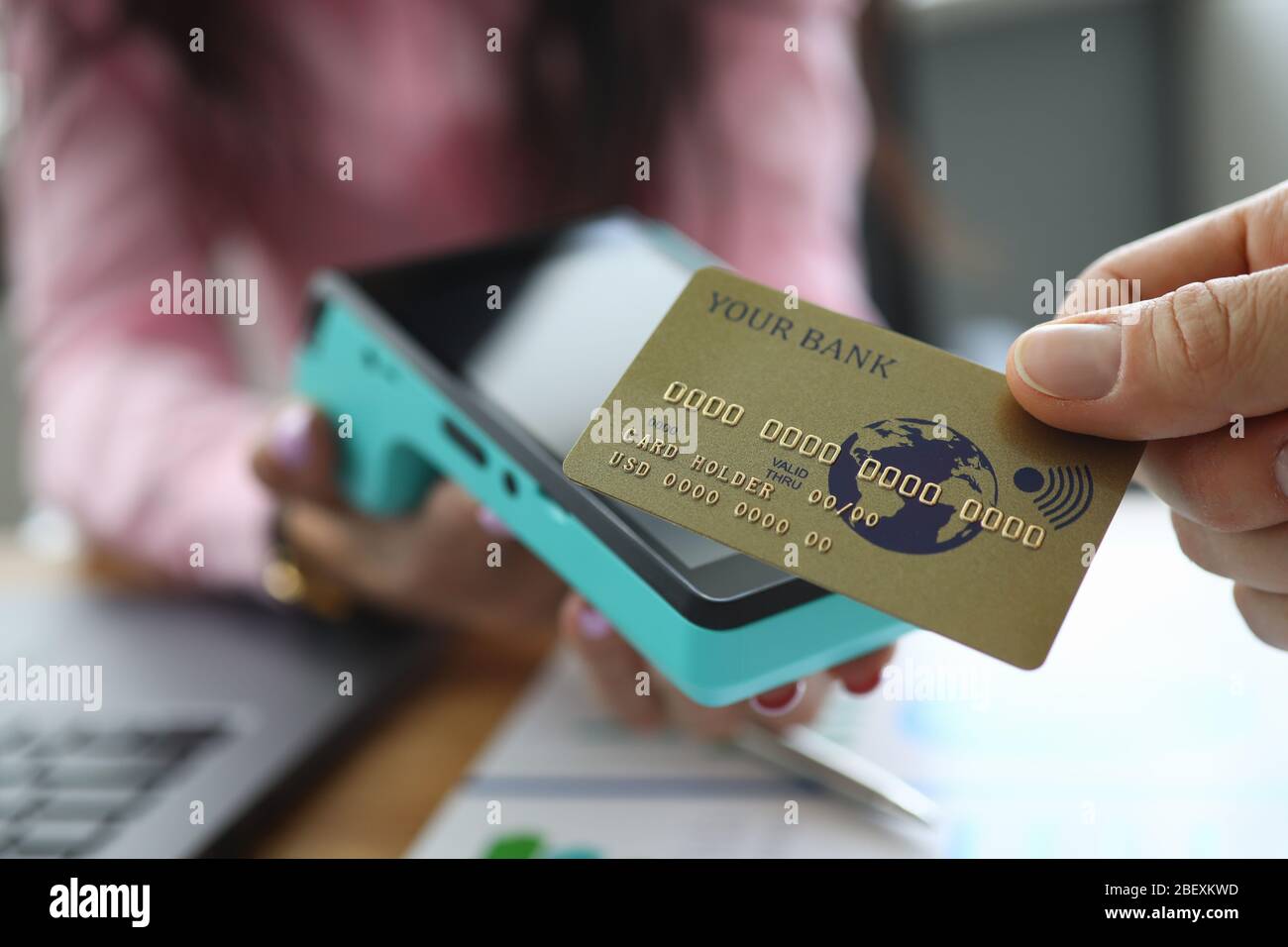 Cashless payment method Stock Photo - Alamy