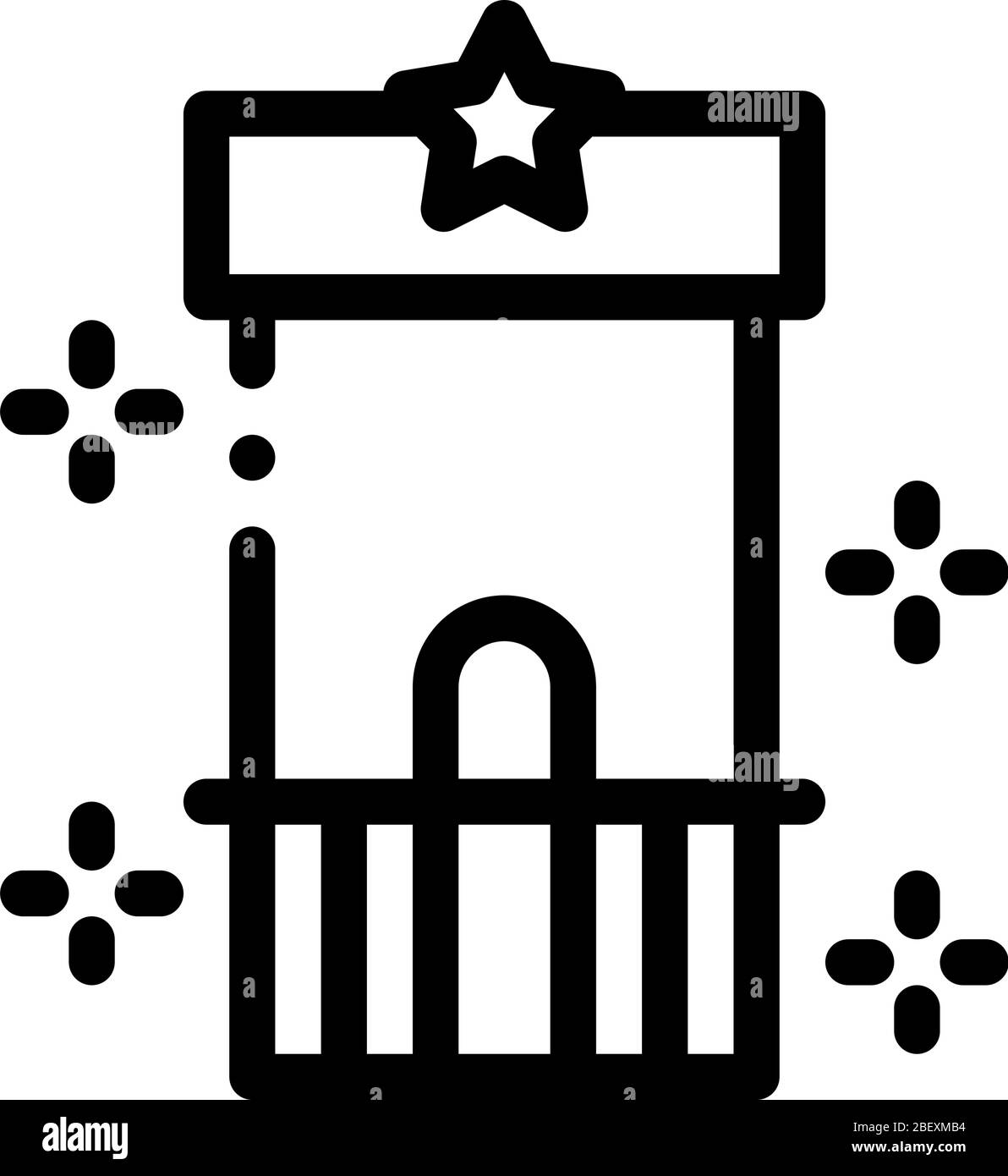 attraction control point icon vector outline illustration Stock Vector ...