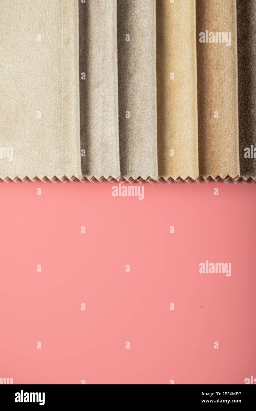 Silver grey color tailoring leather tissues in catalog Stock Photo - Alamy
