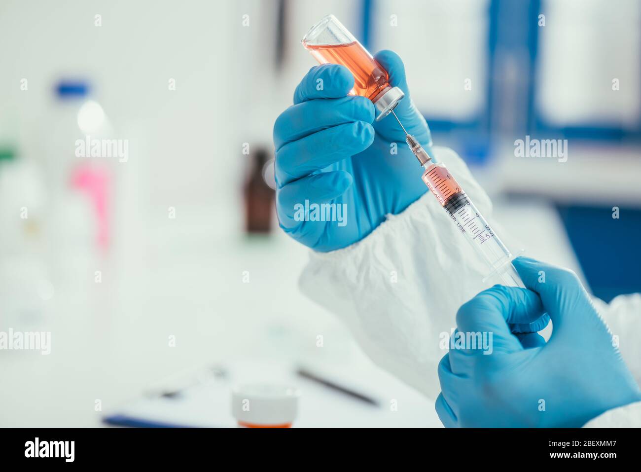 Cropped view person taking syringe hi-res stock photography and images ...